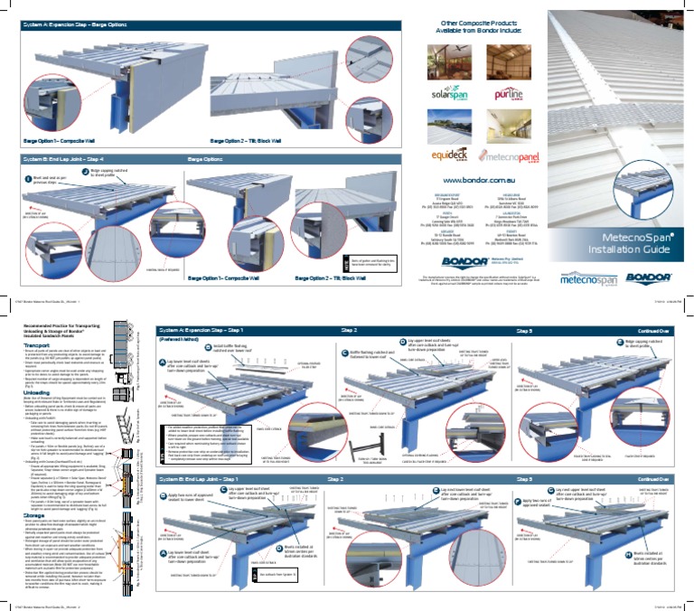 Bondor Metecno Roof Guide Tech and Install | PDF | Industries ...