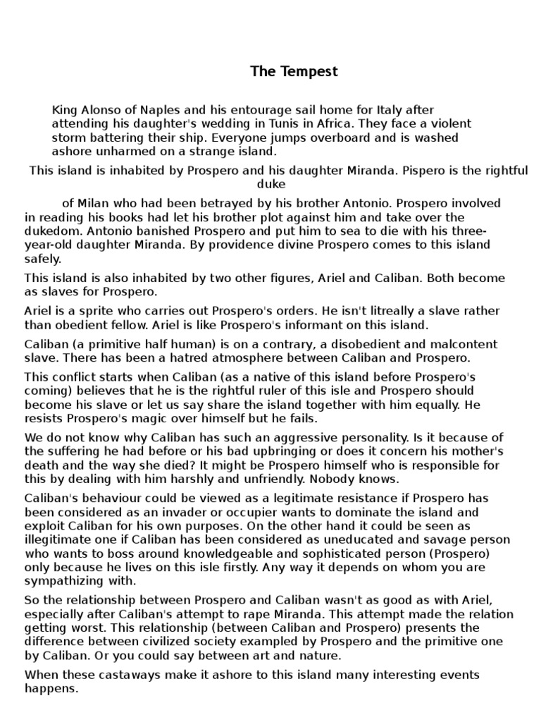 The Tempest | PDF | The Tempest