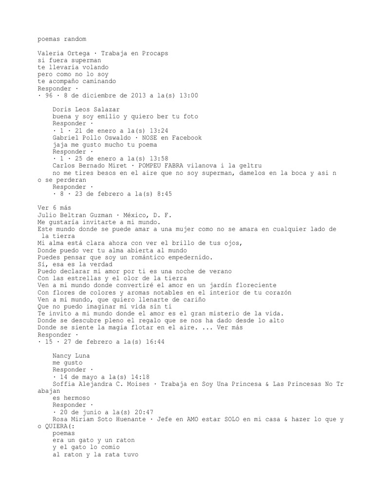 Poemas Random | PDF | Amor | Religión y creencia