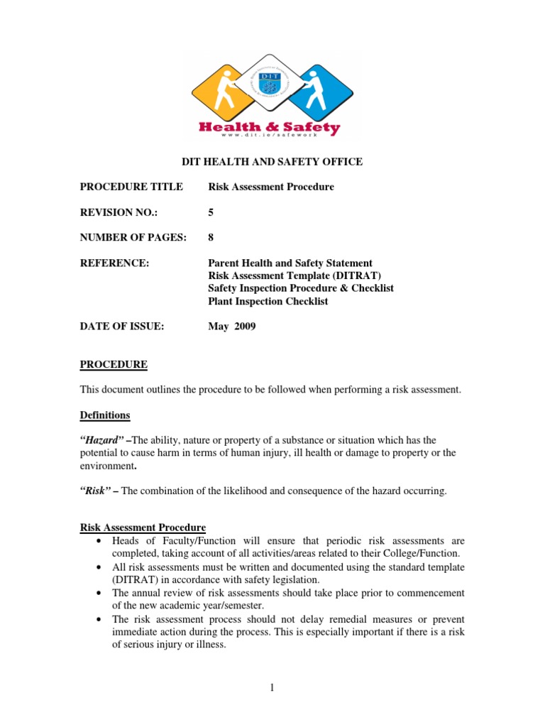 Risk Assessment Procedure | PDF | Risk Assessment | Risk