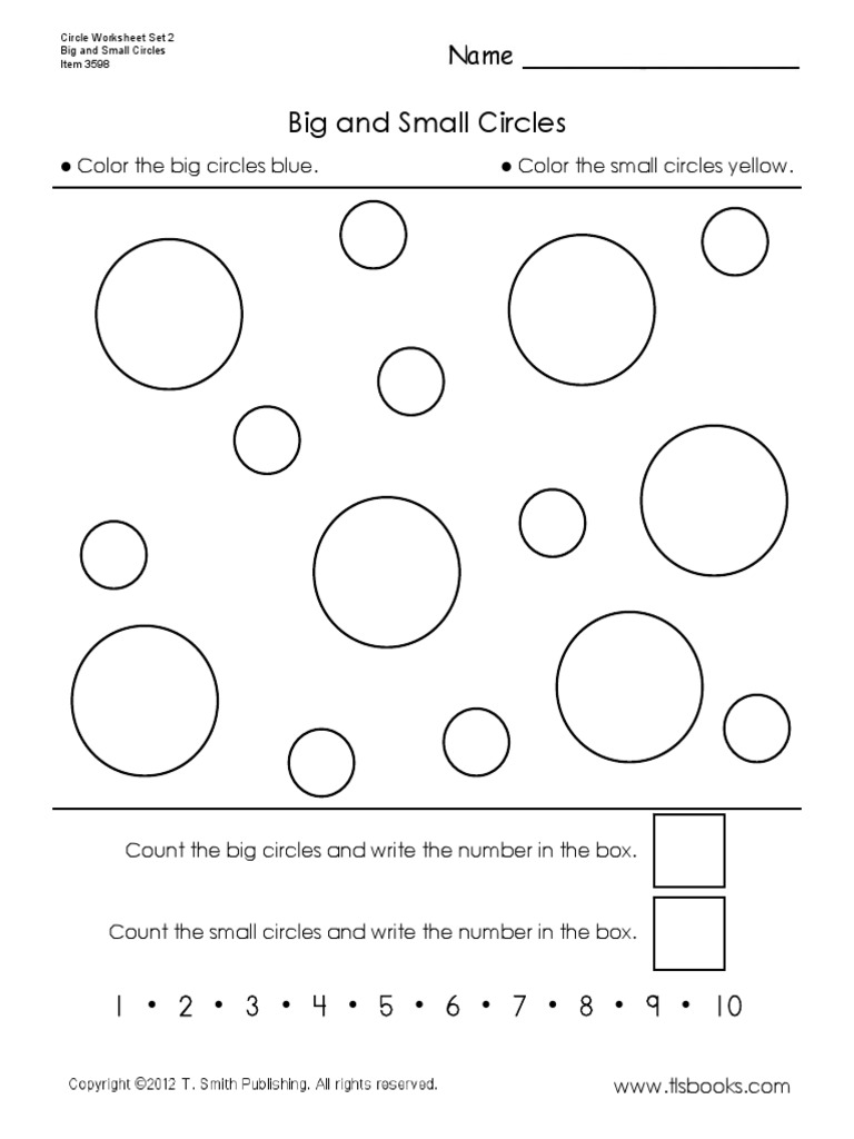 Big and Small Circles Worksheet | PDF | Home & Garden