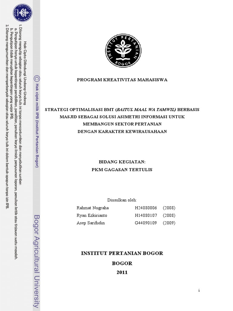 Program Kreativitas Mahasiswa | PDF