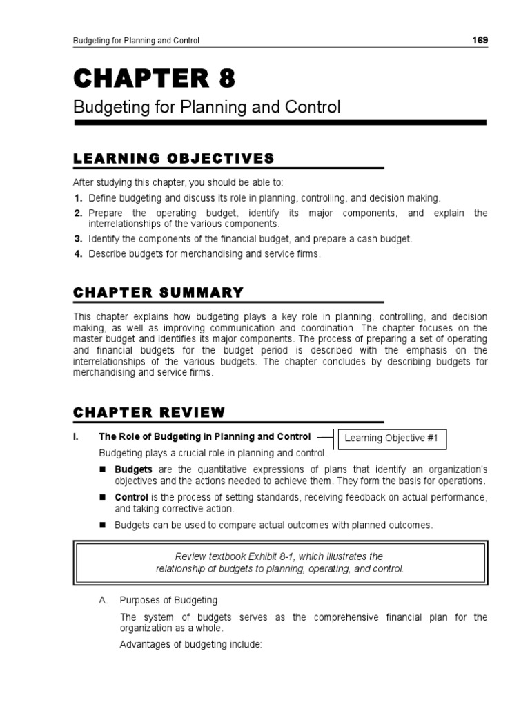 Chapter08 Budgeting | PDF | Expense | Budget