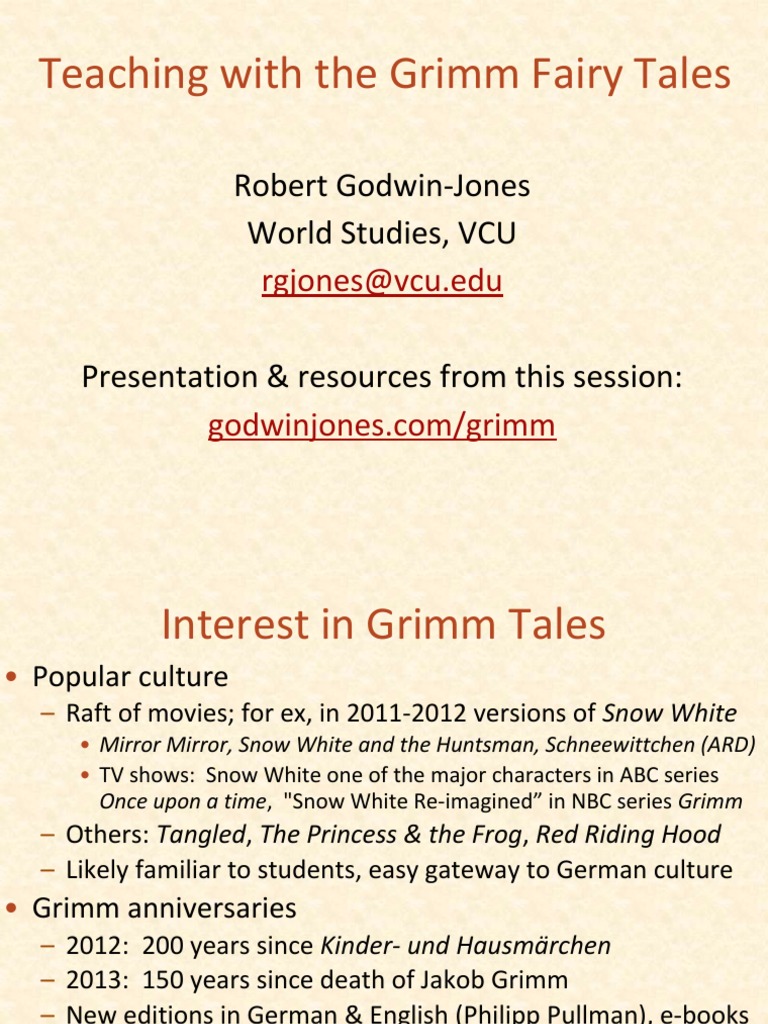 Teaching Grimm Fairy Tales Effectively | PDF | General Fiction