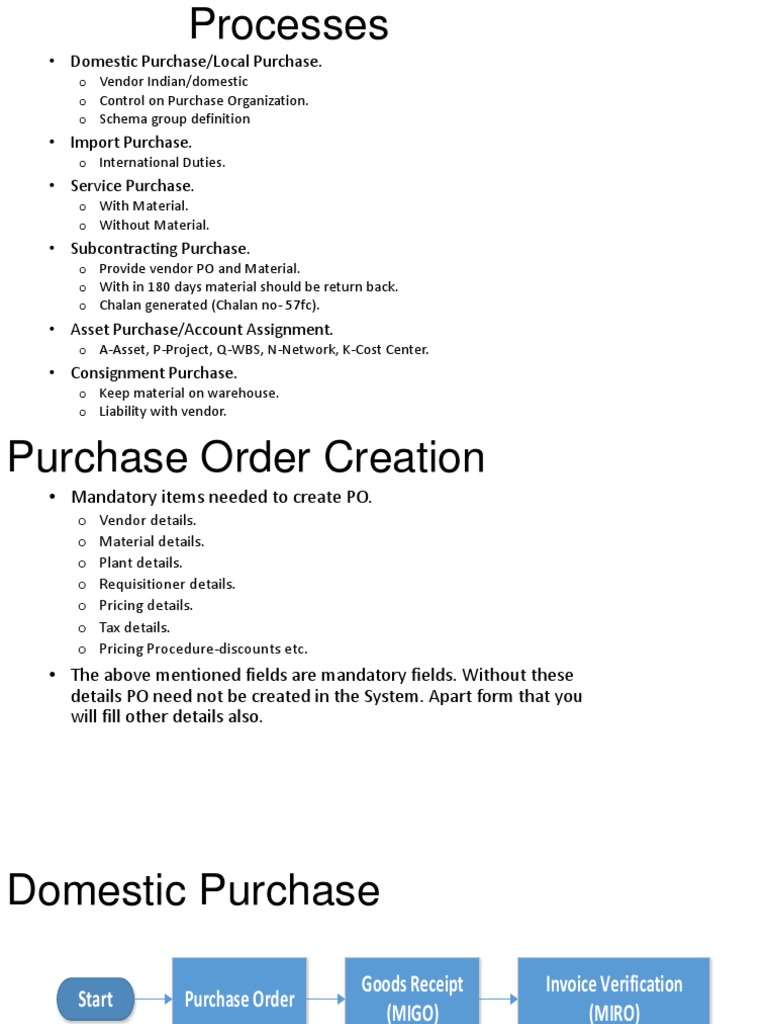 SAP MM Business Process Overview | PDF