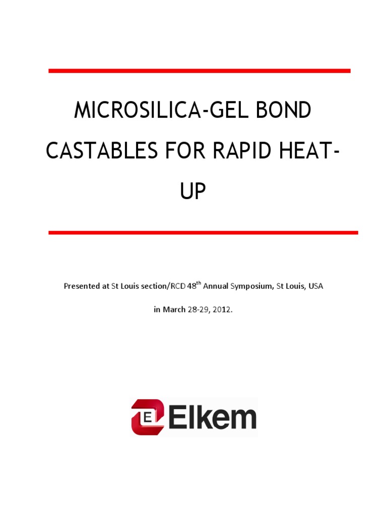 76-Microsilica-Gel Bond Castables For Rapid Heat-Up | PDF | Refractory | Silicon Dioxide