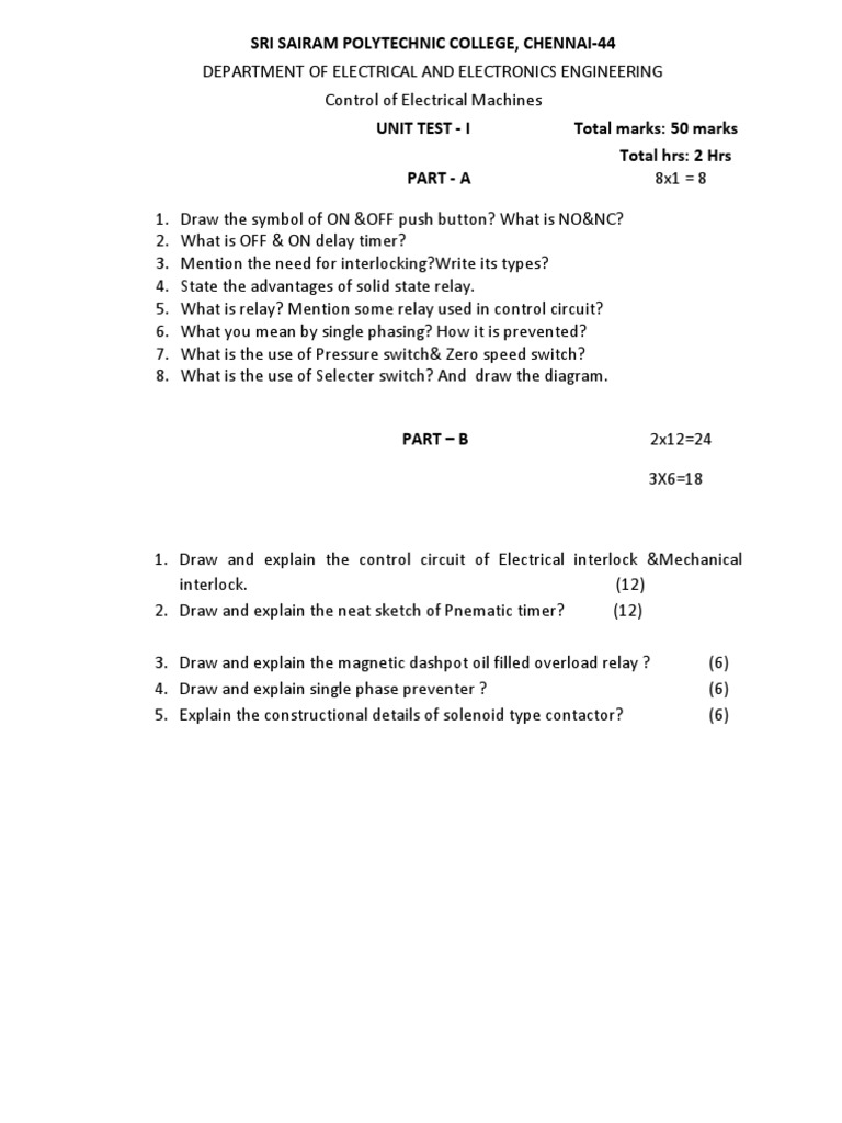 Sri Sairam Polytechnic College, Chennai-44 | PDF | Programmable Logic ...