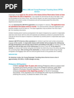 Unaccompanied Minor Form | PDF