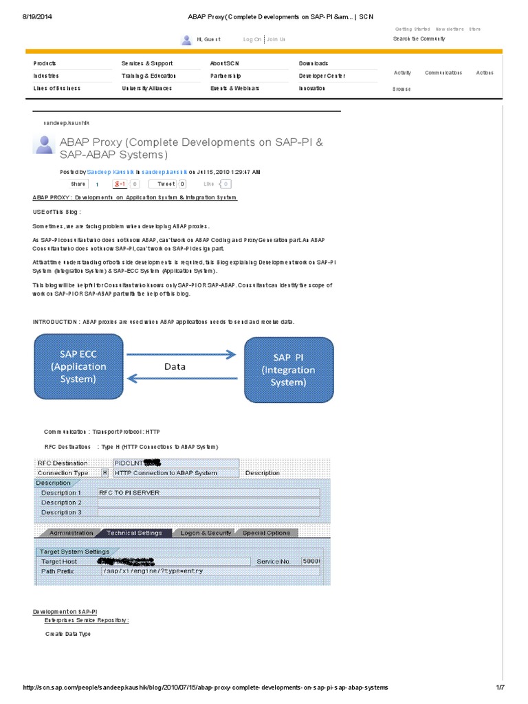 ABAP Proxy (Complete Developments On SAP-PI &am.. | PDF | Subroutine | Digital Technology