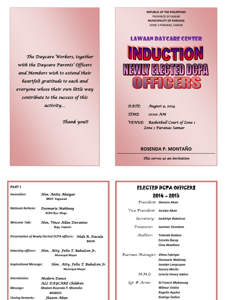 Layout Design For Induction of Officers | PDF