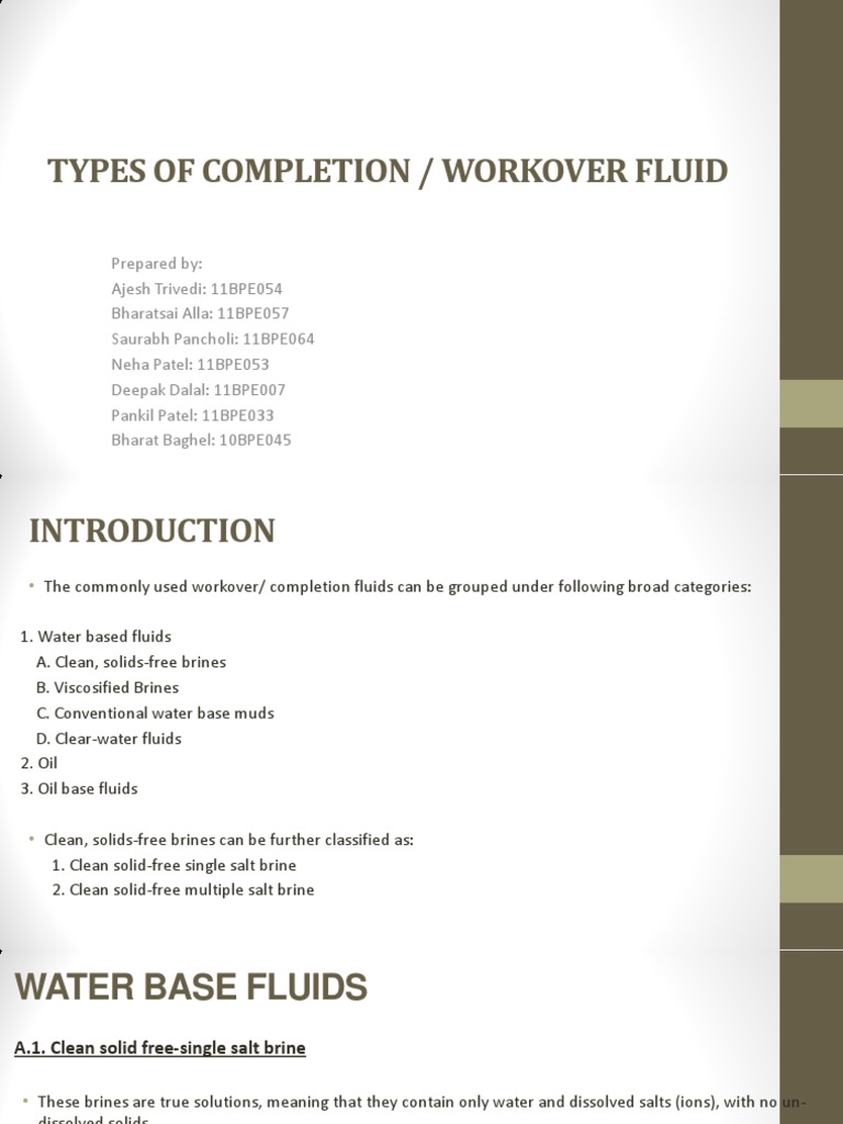 Types of Completion | PDF | Sodium Chloride | Crystallization