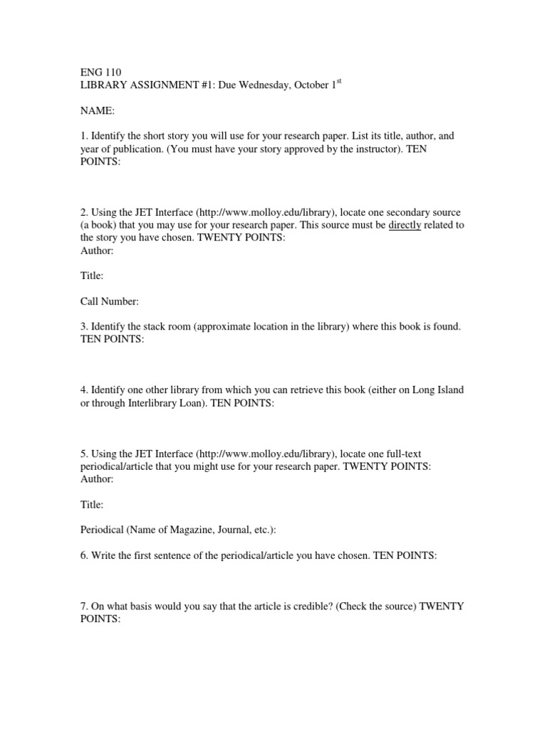 Library Assignment 1 Pdf 3700
