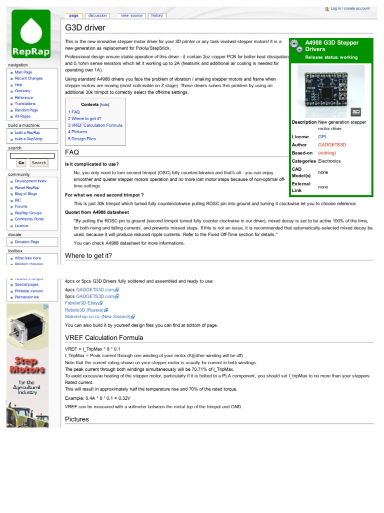 A4988 G3D Driver | PDF | Resistor | Electromagnetism