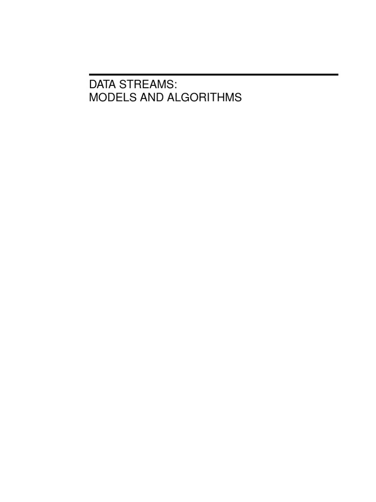 Data Streams: Models and Algorithms | PDF | Cluster Analysis | Data Mining