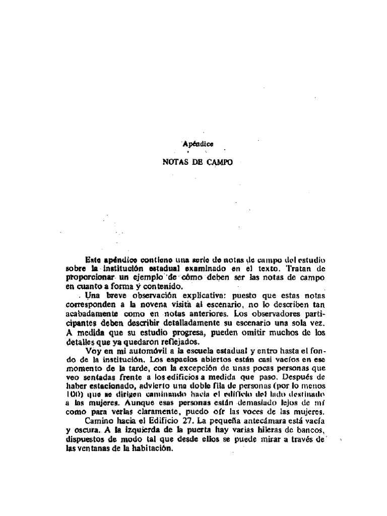 Ejemplo - Notas de Campo | PDF | café | Naturaleza