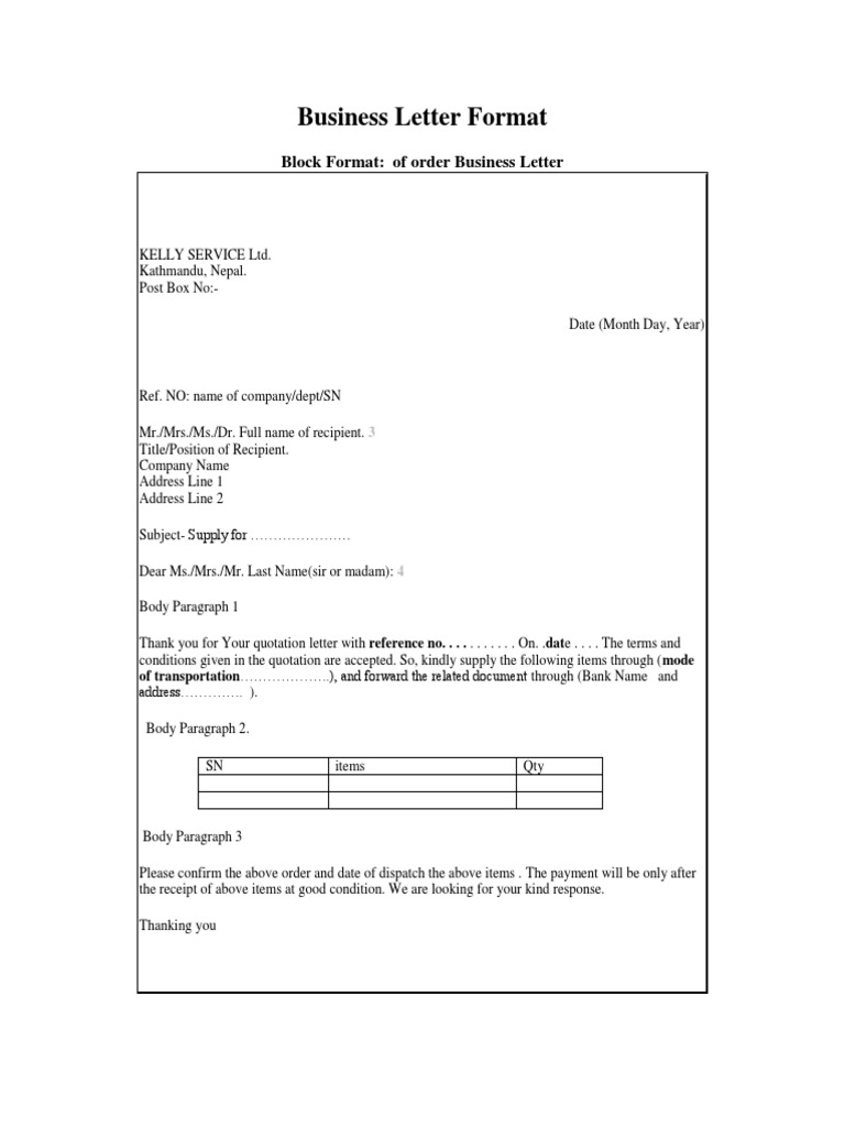 Business Letter Format | PDF | Written Communication | Text