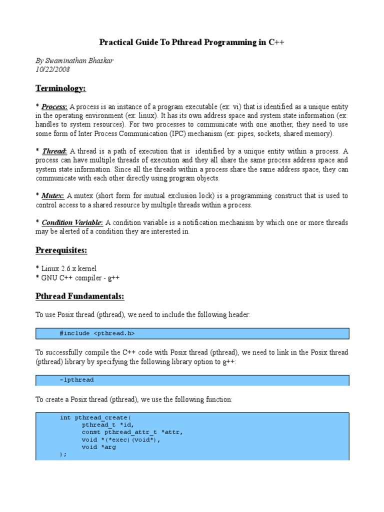 P Threads | PDF | Parameter (Computer Programming) | Thread (Computing)