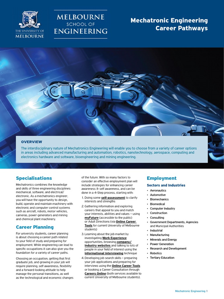Eng Mechatronic Careers | PDF | Engineer | Internship