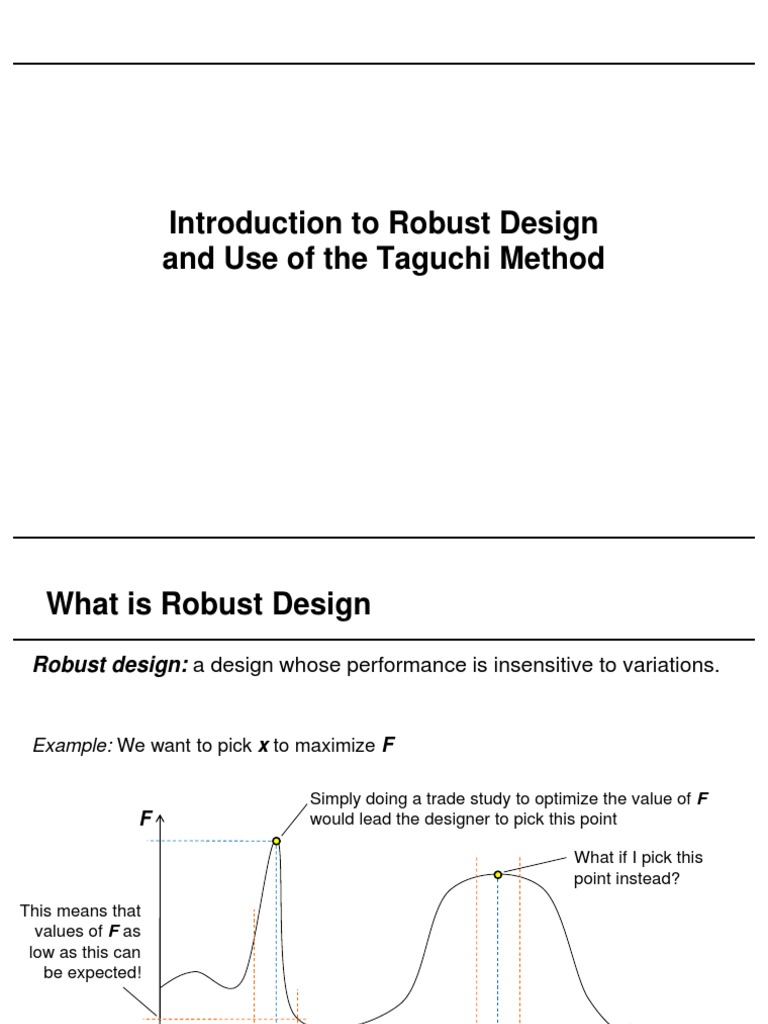 Robust Design Taguchi Module 808 | PDF | Lean Manufacturing | Signal To ...