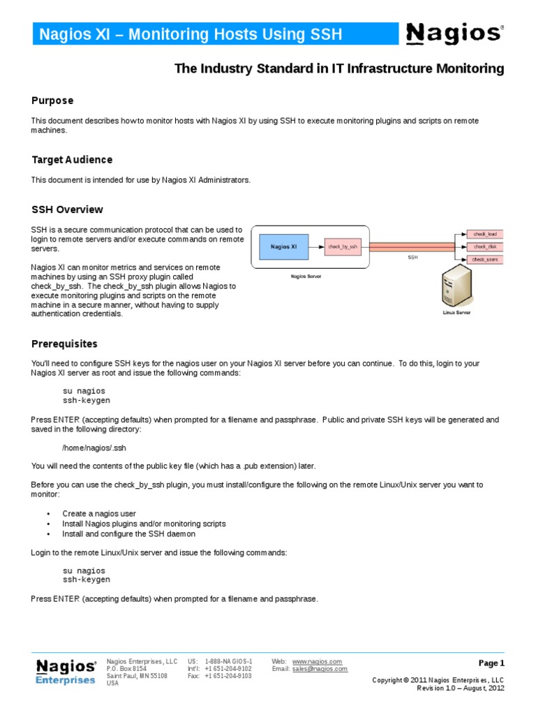 Monitoring Hosts Using Ssh Pdf Secure Shell Internet Protocol Based Network Software