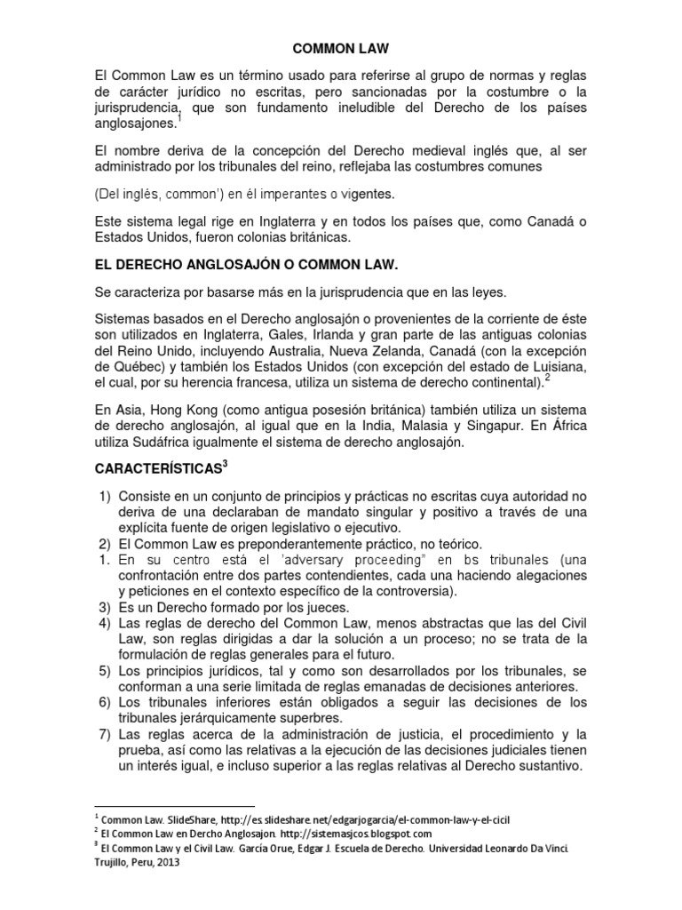 Common Law | PDF | Ley común | Ciencias Políticas