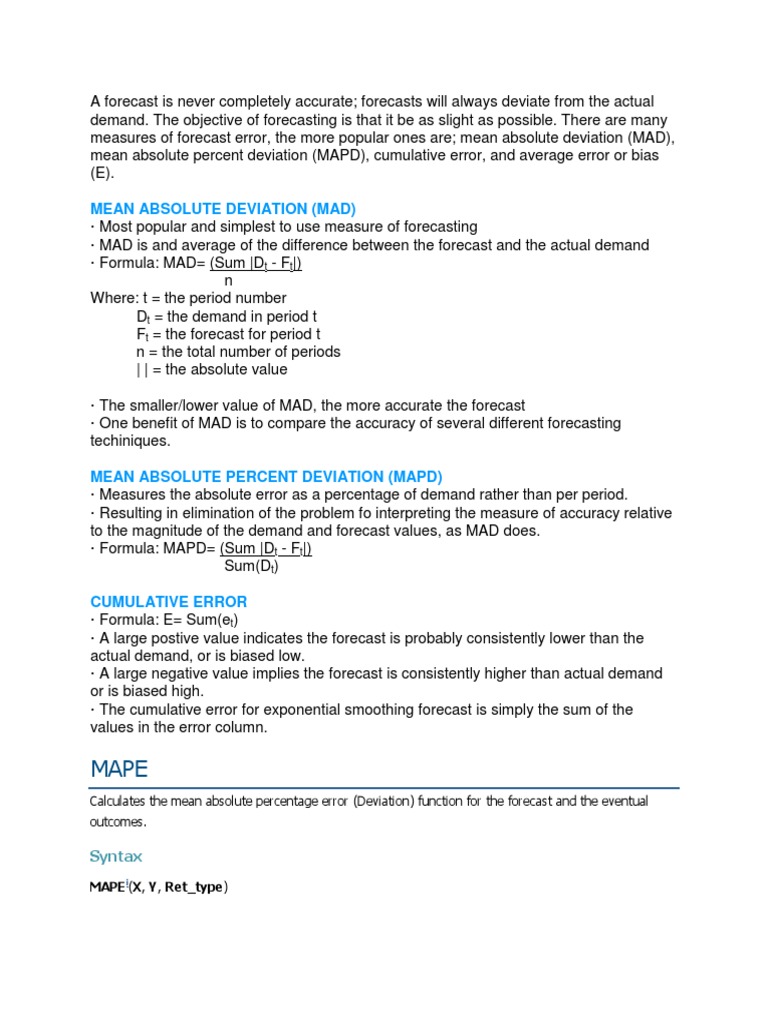 Stat Forecast | PDF | Forecasting | Errors And Residuals