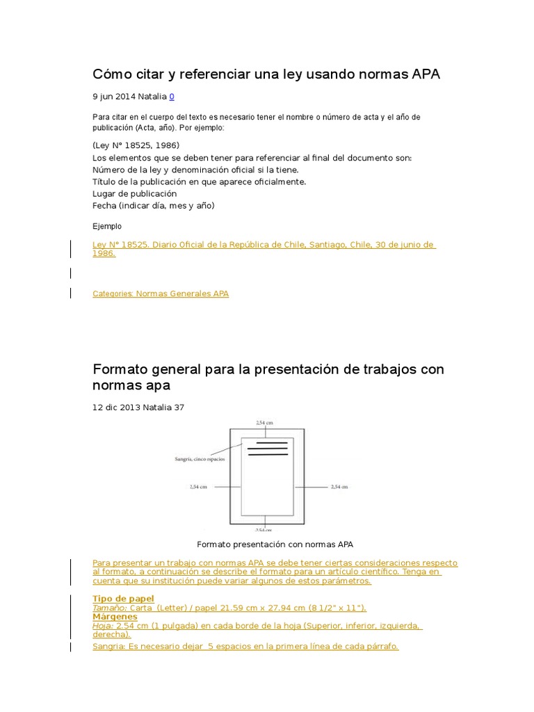 Cómo Citar y Referenciar Una Ley Usando Normas APA | PDF | Comillas ...