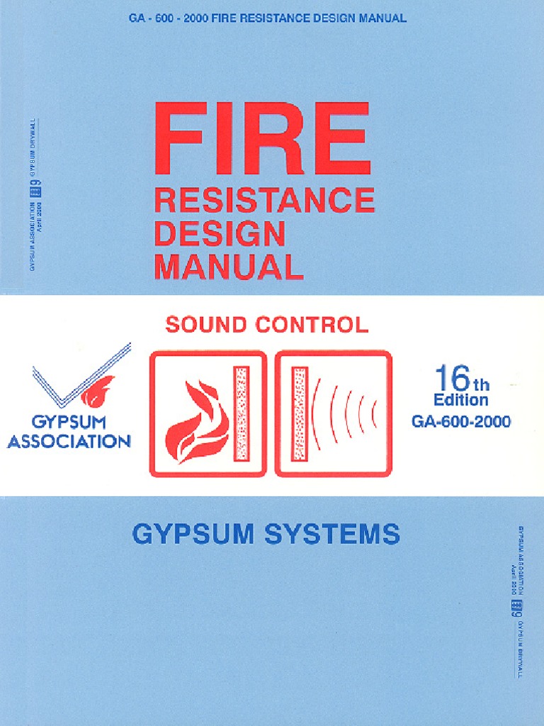 2000 Fire Resistance Design Manual | Framing (Construction) | Drywall