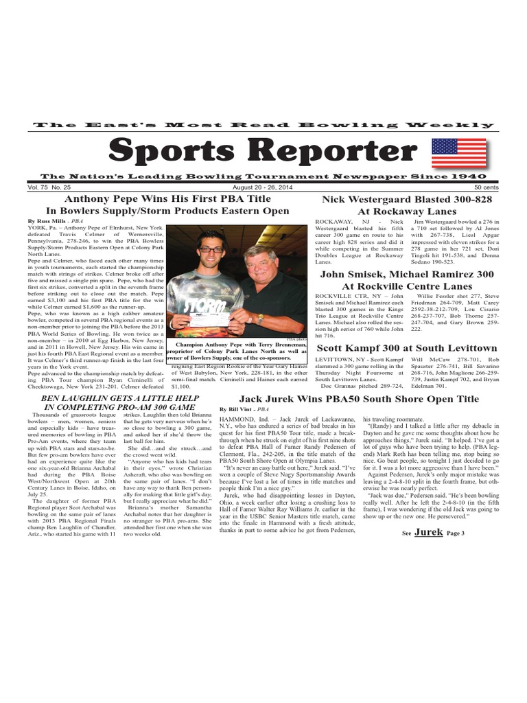 Sports Reporter: Anthony Pepe Wins His First PBA Title | PDF ...