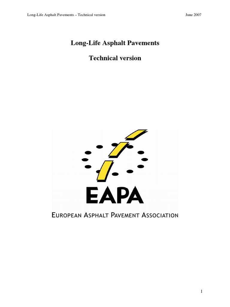 Long-Life Asphalt Pavements - Technical2007 | PDF | Road Surface ...