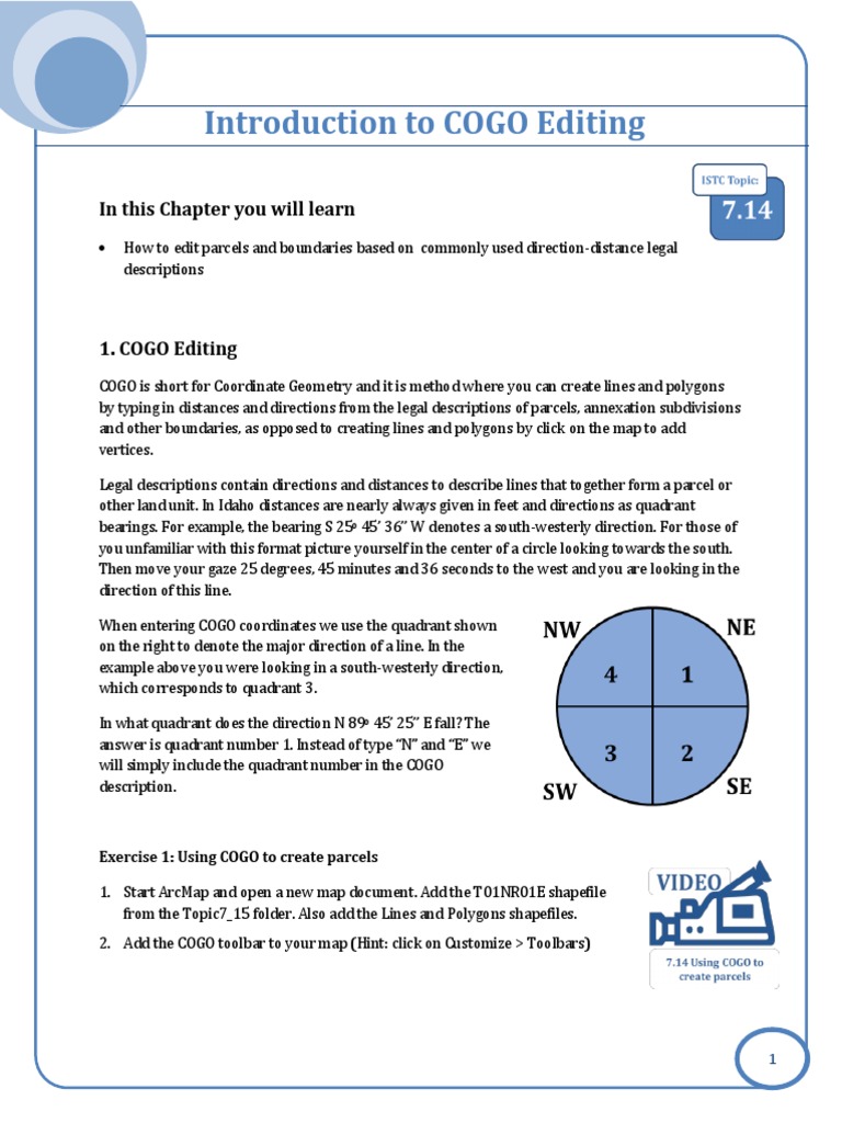 COGO Editing for Land Surveyors | PDF | Cartesian Coordinate System | Angle