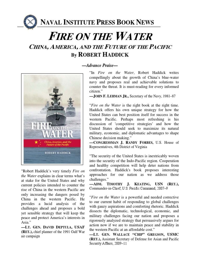BOOK NEWS: Fire On The Water: China, America, and The Future of The ...