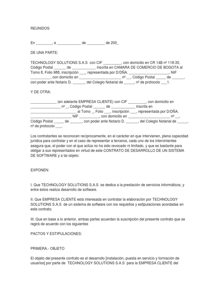 Contrato Informático | PDF | Software | Pagos