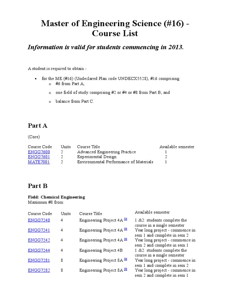 Engineering Science #16 Handout - 2013 Sem 1 | PDF | Academia | Applied ...