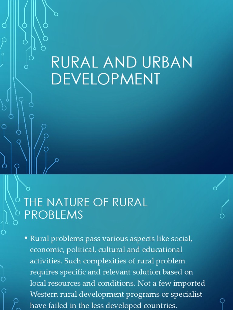 Rural and Urban Development | PDF | Cooperative | Philippines