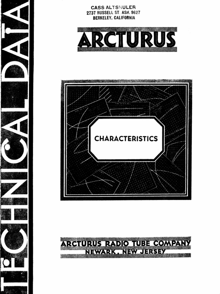 Arcturus Tubes | PDF