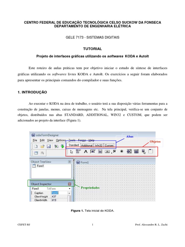 Sistemas Digitais Tutorial Koda Autoit | PDF | Janela (informática) | Diodo emissor de luz