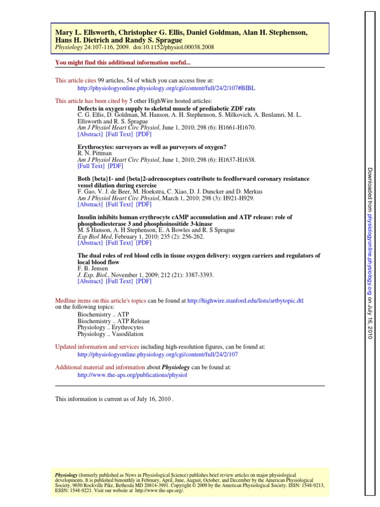 GR Como Sensor O2 | PDF | Vasodilation | Capillary