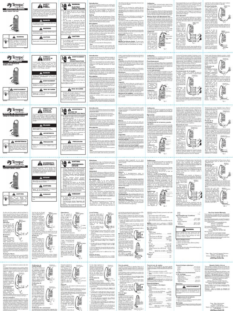 600LS Telephone Line Tester | PDF | Switch | Electrical Resistance And ...