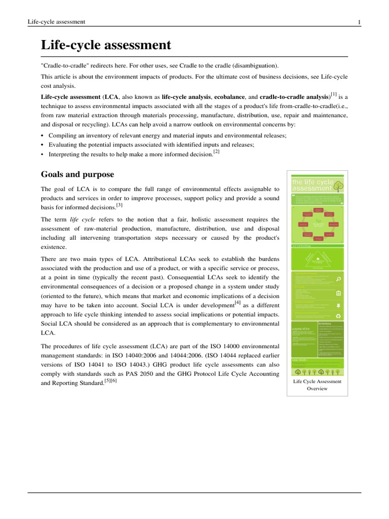 Life Cycle Assessment | Download Free PDF | Life Cycle Assessment ...