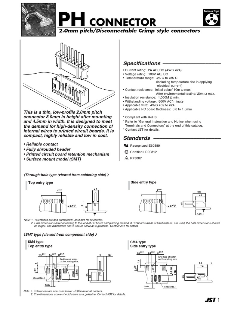 Connector: 2.0mm Pitch/disconnectable Crimp Style Connectors | Download ...