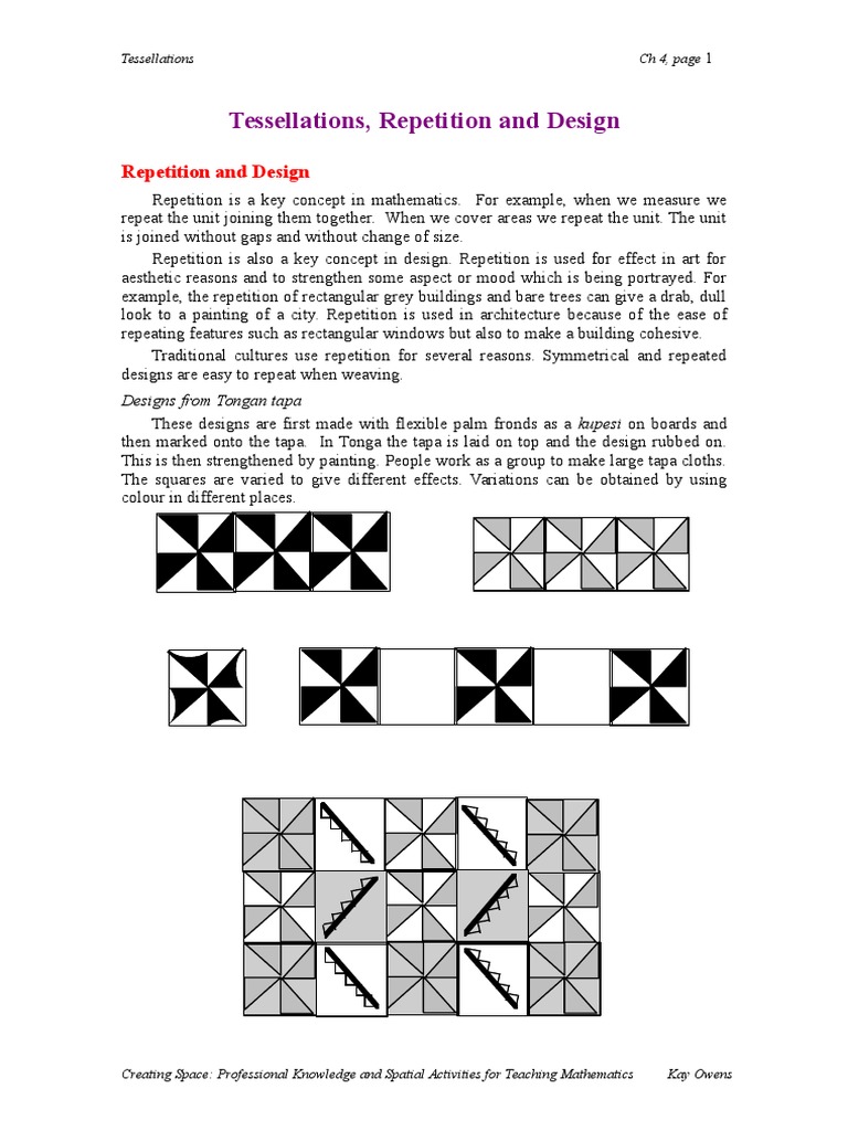Tessellations | PDF | Shape | Triangle