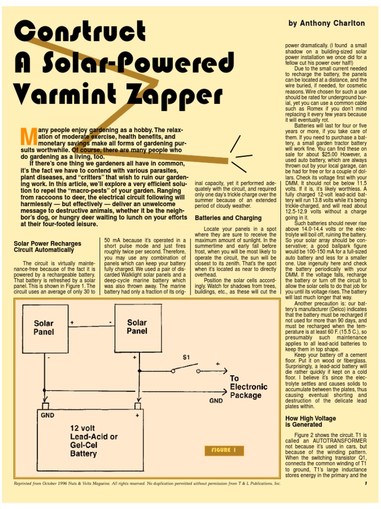 Zapper | Download Free PDF | Battery (Electricity) | Electrical Equipment