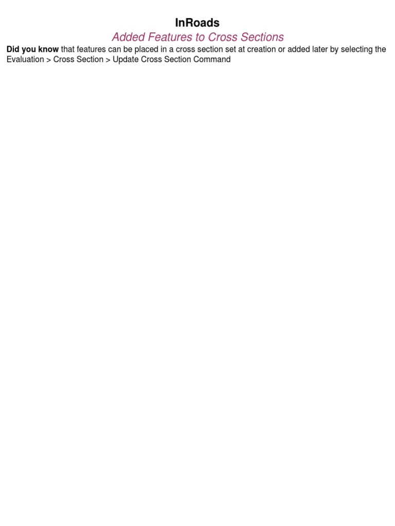 All InRoads Tips and Tricks | PDF | Filename | File Format