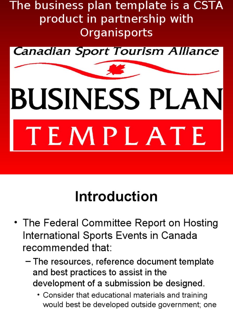 Business Plan Template Presentation | PDF | Business Plan | Budget