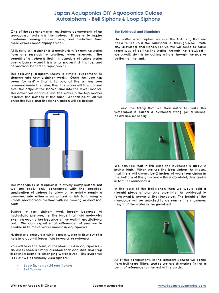 Bell Siphon Guide | PDF | Aquarium | Pipe (Fluid Conveyance)