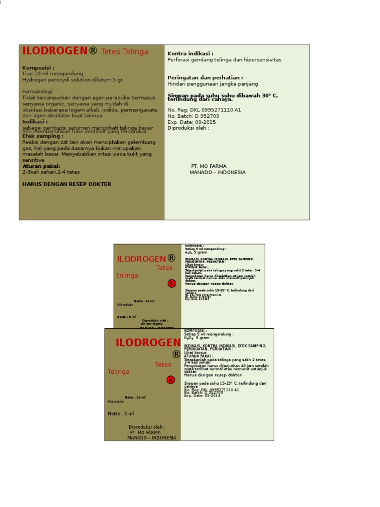 Tetes Telinga H2O2 | PDF