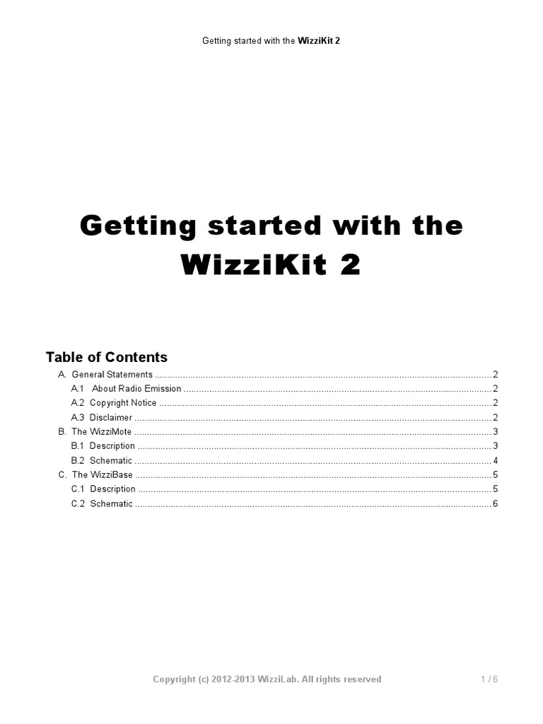 WizziKit2 Datasheet | PDF | Disclaimer | Radio