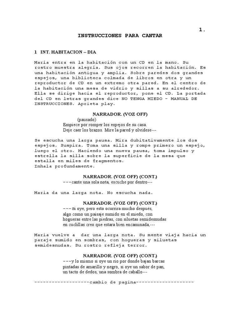 Instrucciones para Cantar | PDF