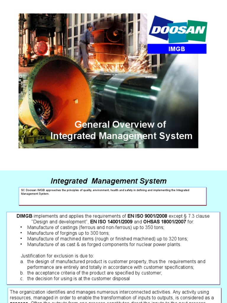 General Overview of Integrated Management System | PDF | Occupational ...